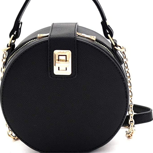 Bags | Vegan Leather Round Crossbody Purse | Poshmark